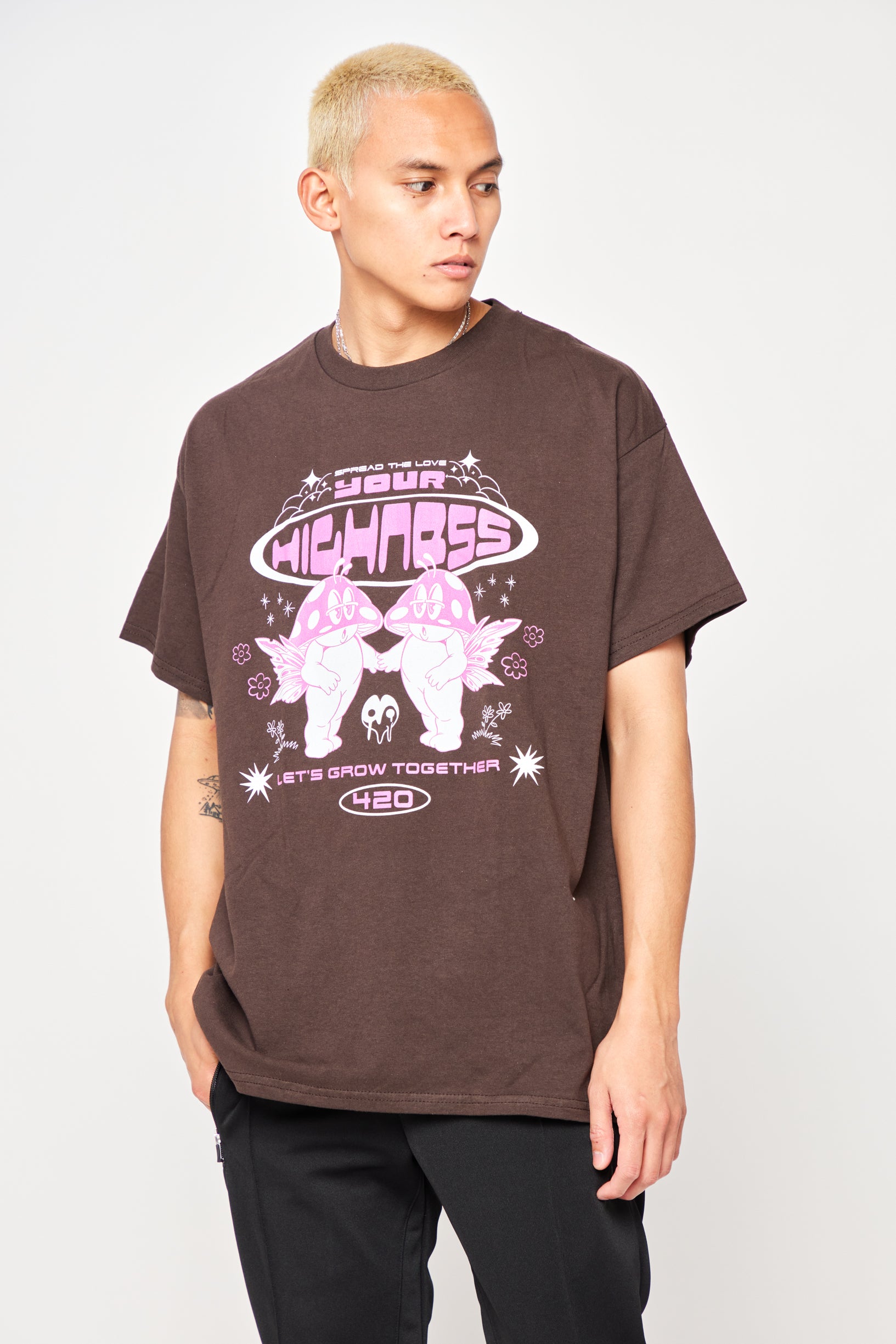 Spread the Love S/S Brown – Your Highness Clothing